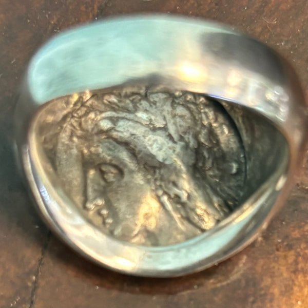 Ancient Greek - Metapontium - Nomos - Sterling & 18k Ring - Shipwreck ...
