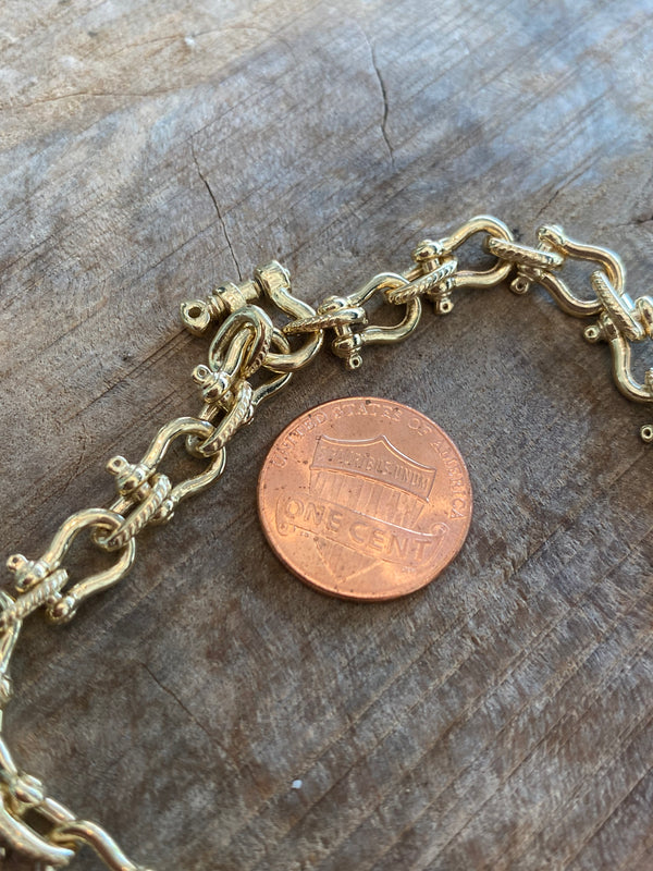 Custom Shackle Chain - 14K - Hand made - Shipwreck Treasures of the Keys