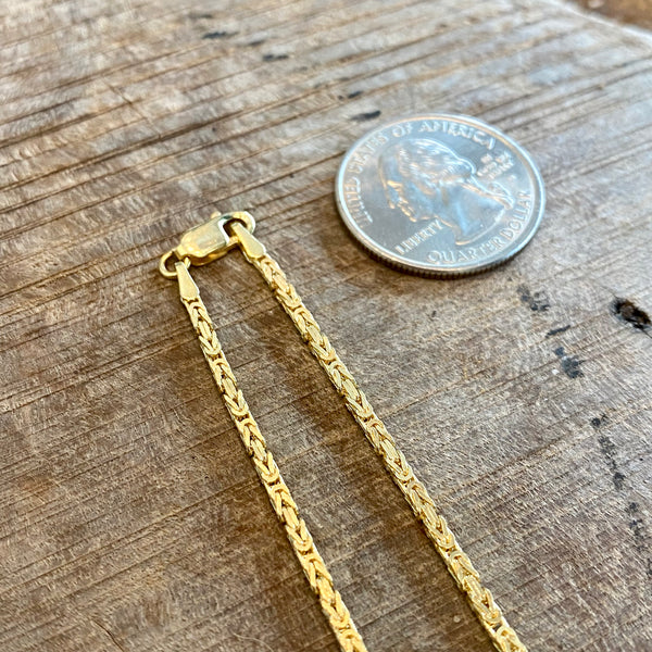 Gold Byzantine Chain - 16" - 2mm - Shipwreck Treasures of the Keys