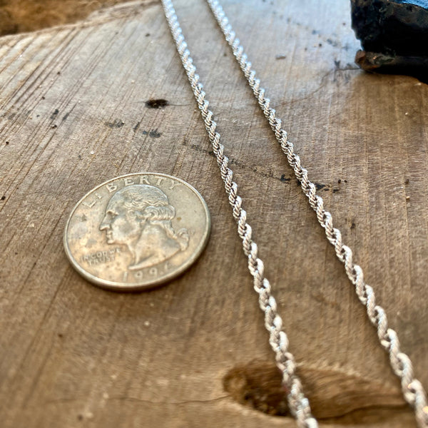 Platinum Rope Chain - 24" 2.2 mm - Shipwreck Treasures of the Keys