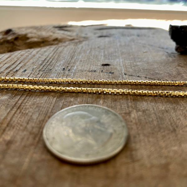 14K Gold Box Chain - 22"- 3.78 gm - Shipwreck Treasures of the Keys