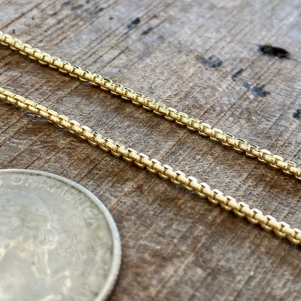 Box Chain - 14k - 22" - 2 mm - Shipwreck Treasures of the Keys