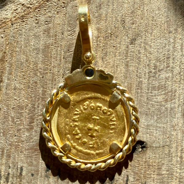 Ancient Byzantine - AV Tremissis (Phocas) - Circa 602-610 AD - Mounted ...